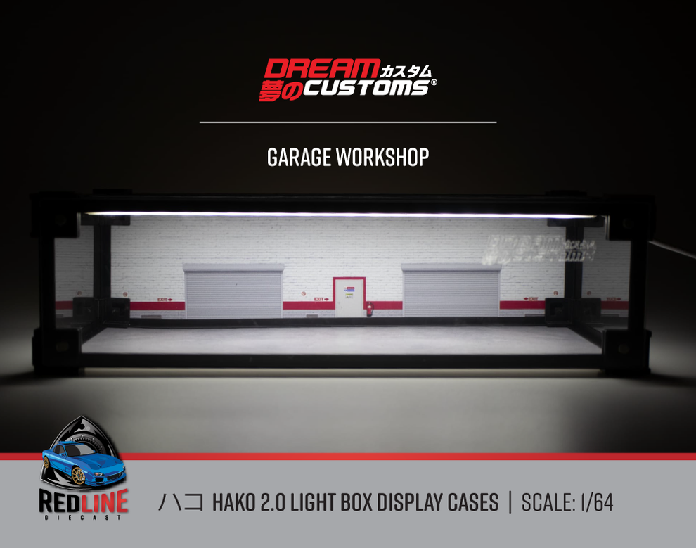 Pre Order Dream Customs Hako 2.0 Light Box Display Case - Garage / Wor ...