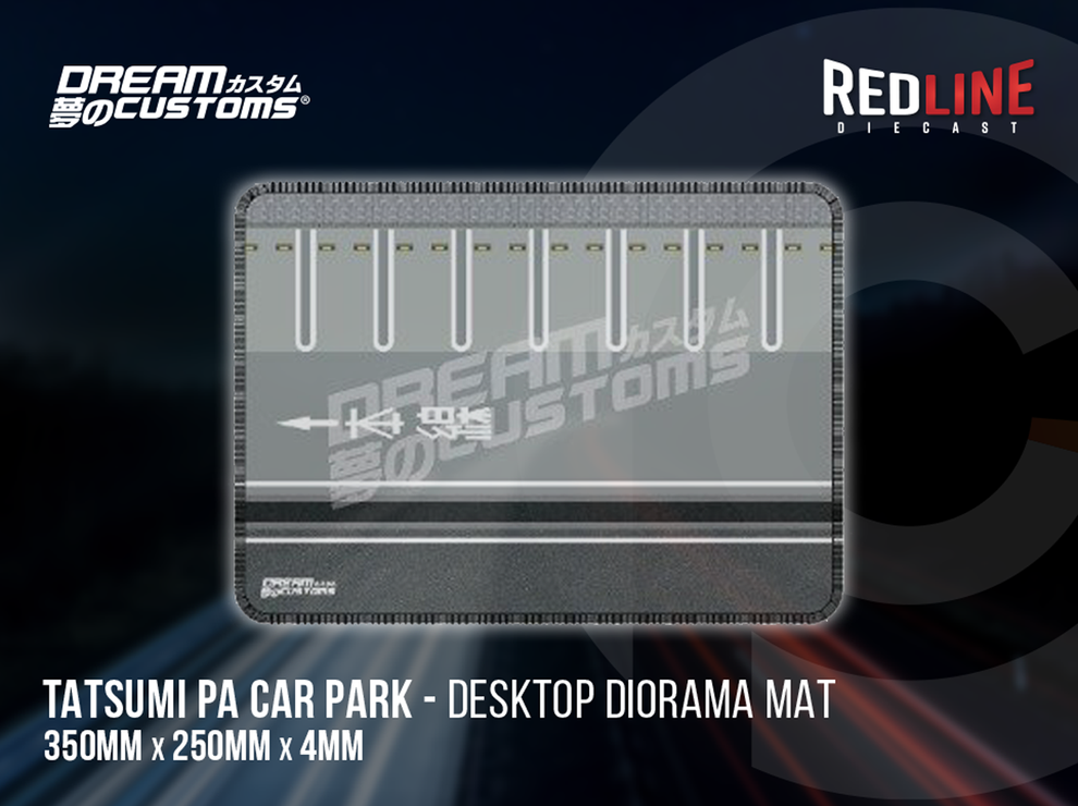 Dream Customs Small Diorama Mat - Tatsumi PA Car Park – Redline Diecast